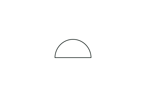 KramerStickers - Stickerbibliotheek - Symbolen & vormen - Halve cirkel open